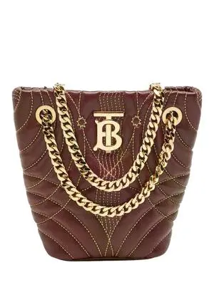 Burberry Lola Quilted Bucket Bag - Brown