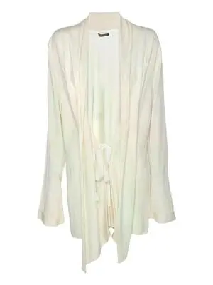 Marina Rinaldi Long-sleeve Cardigan With Tie Detail - Neutrals