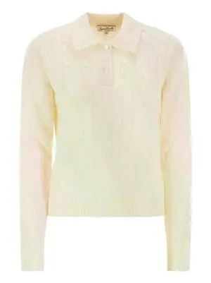 MC2 SAINT BARTH Cable-knit Polo Shirt - Neutrals