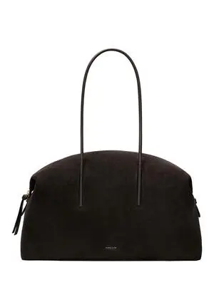 DEMELLIER The Stockholm Bowling Bag Dark Chocolate Suede & Dark Chocolate Smooth