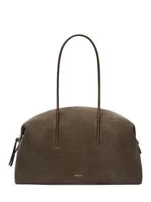 DEMELLIER The Stockholm Bowling Bag Hazel Suede & Hazel Smooth