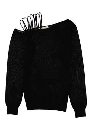 CIRCUS HOTEL Lamé Yarn Knit - Black
