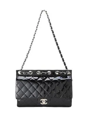 Chanel Patent Leather Flap Bag - Black
