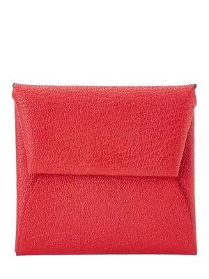 Hermès Chèvre Bastia Coin Holder - Rouge Radieux