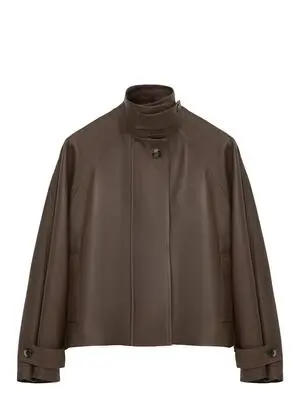 LOEWE Calfskin Funnel-Neck Jacket
