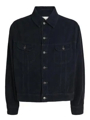 Studio Nicholson Cotton Corduroy Derby Trucker Jacket - Blue