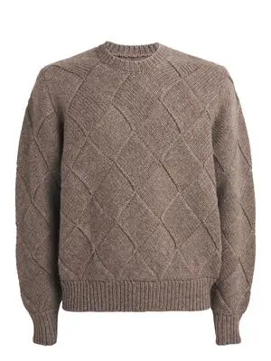 Rag & Bone Wool Basket-knit Sweater - Grey