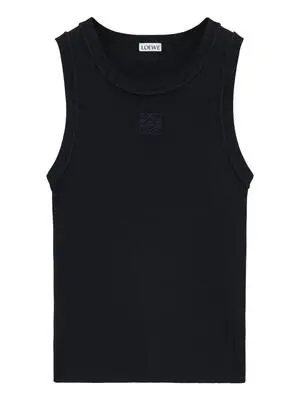 Loewe Anagram Ribbed Tank Top - Black