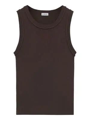 Loewe Anagram Ribbed Tank Top - Brown