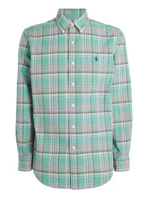 Polo Ralph Lauren Cotton Check Logo Shirt - Green