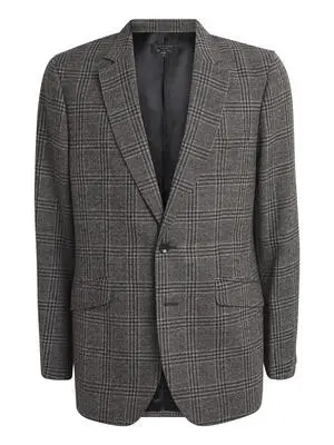 Rag & Bone Wool Plaid Blazer - Brown