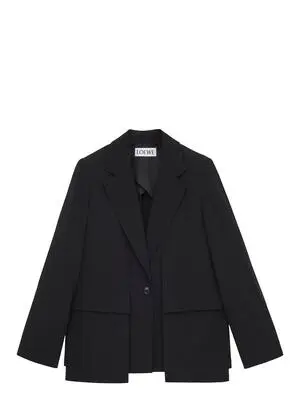 Loewe Wool Deconstructed Blazer - Black