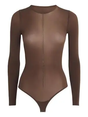 Wolford Crystal-embellished Bodysuit - Brown