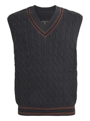 Rag & Bone Cotton Cable-knit Sweater Vest - Grey