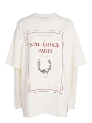 Acne Studios Cotton Printed Layered T-shirt - White