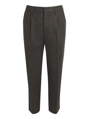 Rag & Bone Wool Pleated Wide-leg Trousers - Brown