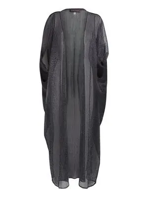 Talbot Runhof Metallic Voile Cape - Navy