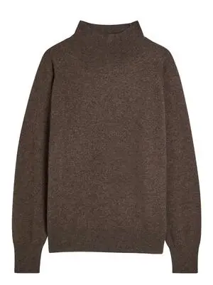 REFORMATION Merritt Cashmere Turtleneck Jumper - Brown