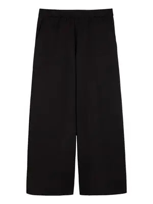 Eileen Fisher Wide-leg Jersey Trousers - Black