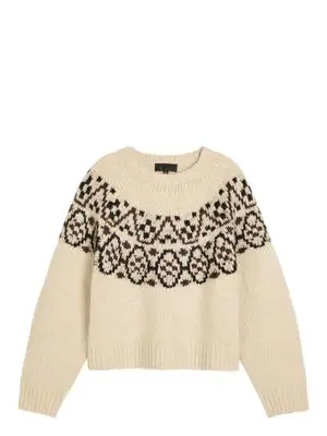 NILI LOTAN Chrissy Patterned Cashmere And Silk-Blend Jumper