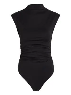 Good American Scuba Ruched Bodysuit - Black