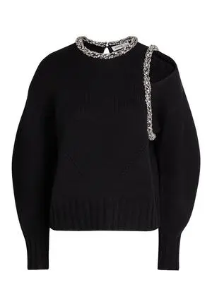 SIMKHAI Crystal-Embellished Wool-Blend Jumper
