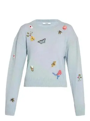 ERDEM Embellished Crew-Neck Sweater