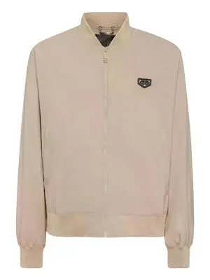 Philipp Plein Logo-patch Bomber Jacket - Neutrals