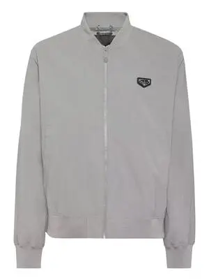 Philipp Plein Nylon Bomber Jacket - Grey