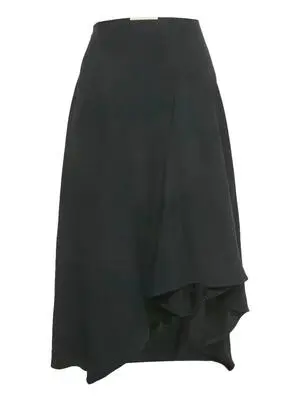 Vanessa Bruno Asymmetric Midi Skirt - Black