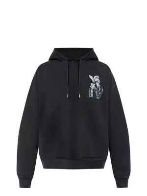 Dsquared2 Graphic Hooded Sweatshirt - Black