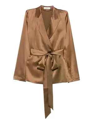 JOSEPH Wrap Blazer - Brown