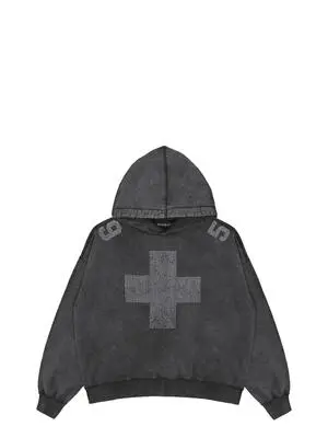 MISBHV Embellished-cross Hoodie - Black