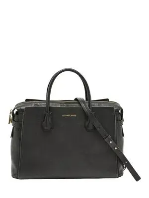 Michael Kors Leather Mercer Tote Bag - Black