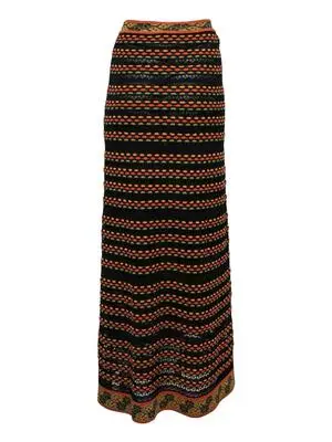 Missoni Perforated-knit Maxi Skirt - Black