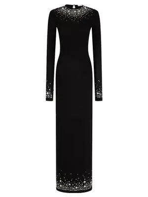Rabanne Hotfix-embellishment Maxi Dress - Black