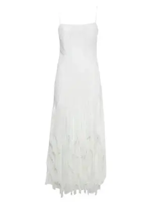 Simkhai Lace Pleated Maxi Dress - White