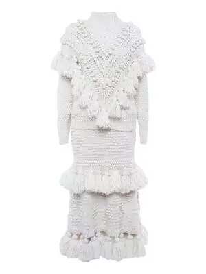 Zimmermann Tassel-embellished Skirt Set - White