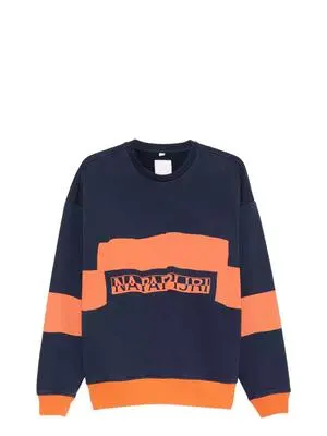 NAPAPIJRI Logo Striped Sweatshirt - Blue