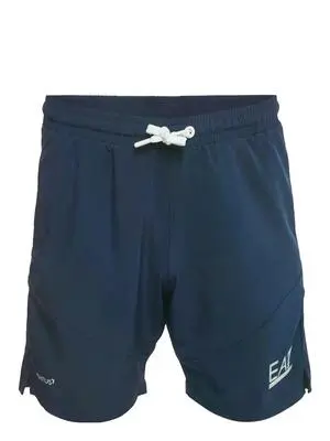 Emporio Armani Logo-print Track Shorts - Blue