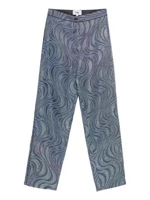 BOTSI Illusion-print Trousers - Blue