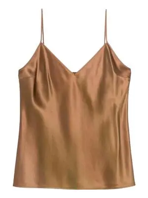 JOSEPH Clea V-neck Top - Brown