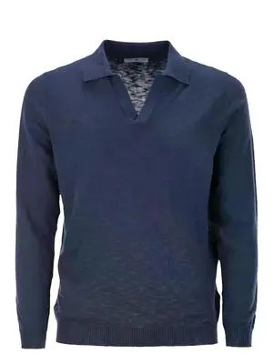 PT TORINO Long-sleeved Ribbed Sweater - Blue