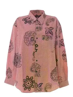 SOULEIADO Vichy Floral-print Shirt - Red