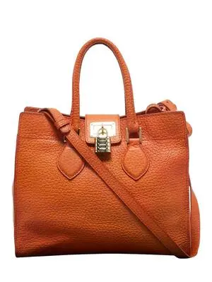 Roberto Cavalli Leather Florence Tote Bag - Orange