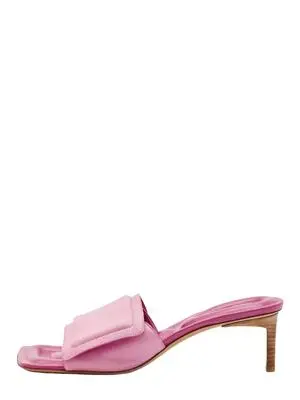 Jacquemus Leather Square Sandals - Pink