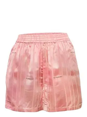 Givenchy Logo-print Satin Shorts - Pink