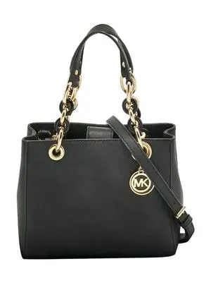 Michael Kors Cynthia Leather Tote Bag - Black