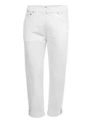 Dior Folded-hem Mid-rise Trousers - White