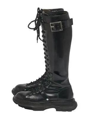 Alexander McQueen Tread Leather Boots - Black